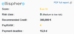 Monitor your customers' solvency thanks to the Ellisphere connector